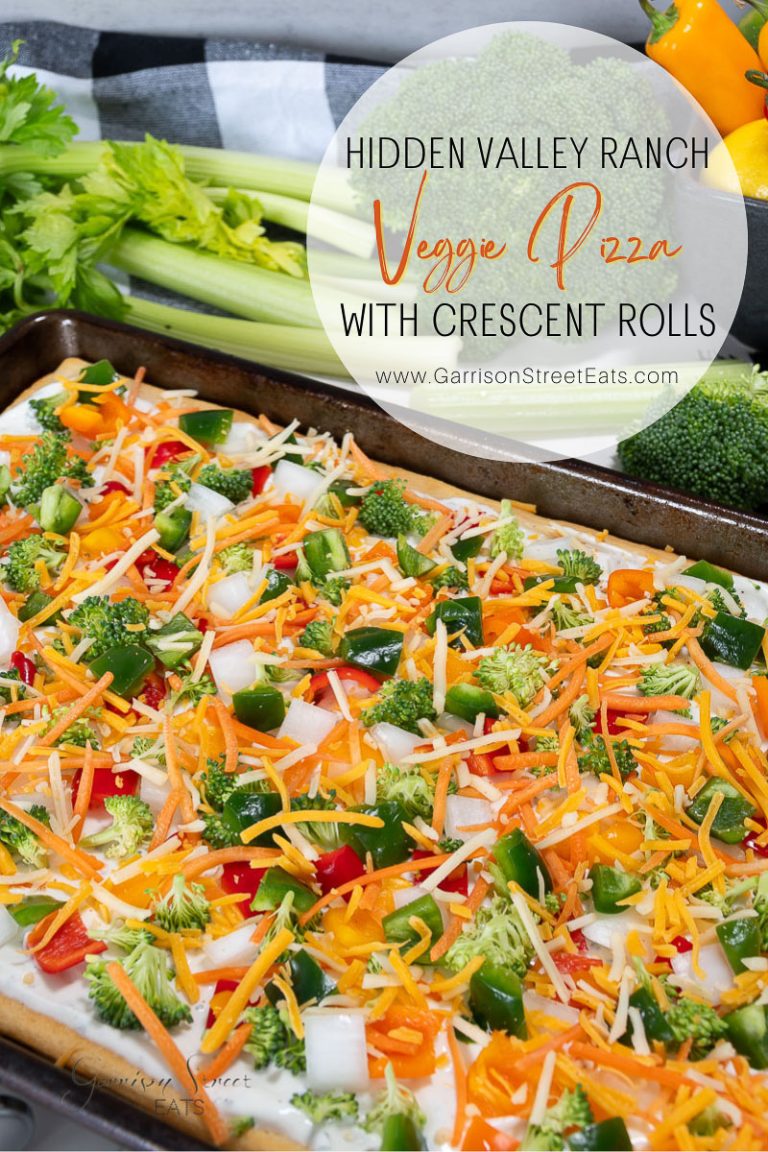 Hidden Valley Ranch Veggie Pizza with Crescent Rolls - Garrison Street Eats