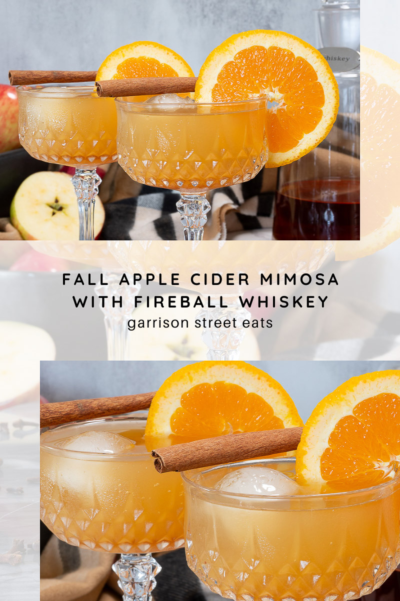 Fall Apple Cider Mimosa Recipe with Fireball Whiskey