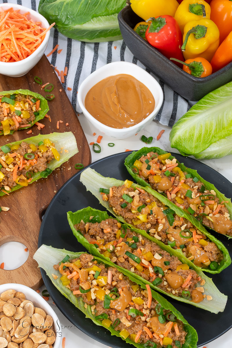 Thai Peanut Spicy Ground Turkey Lettuce Wrap Recipe
