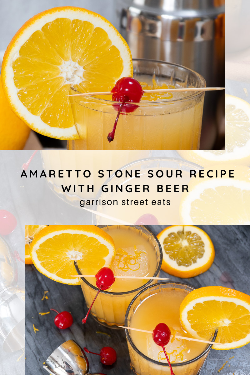 Amaretto Stone Sour Cocktail Recipe with Ginger Beer
