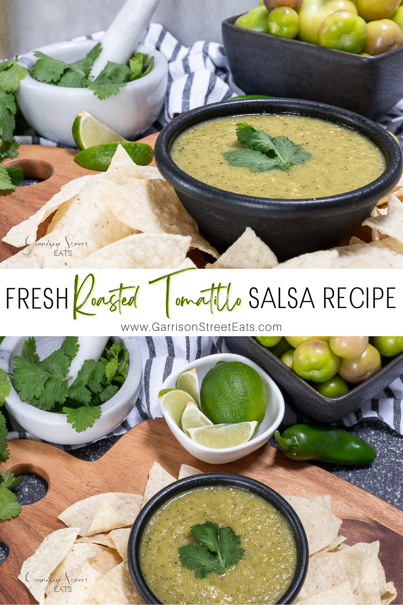 Garden Fresh Homemade Roasted Tomatillo Salsa Recipe