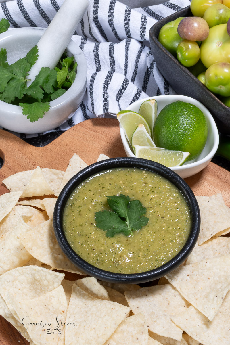Garden Fresh Homemade Roasted Tomatillo Salsa Recipe